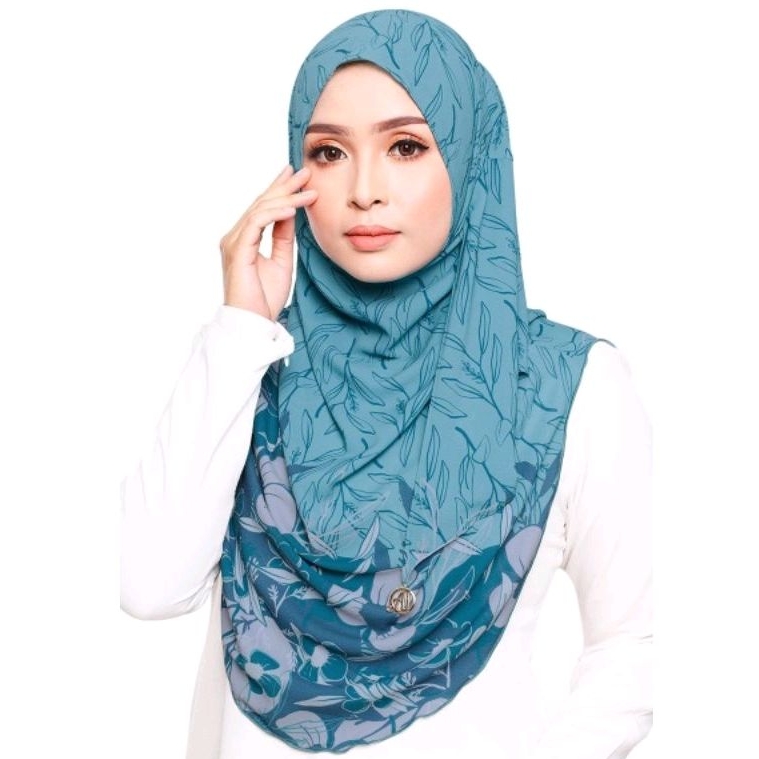 ANIES IMAN Instant Shawl Haura Printed Tudung Travel Ironless | Shopee ...