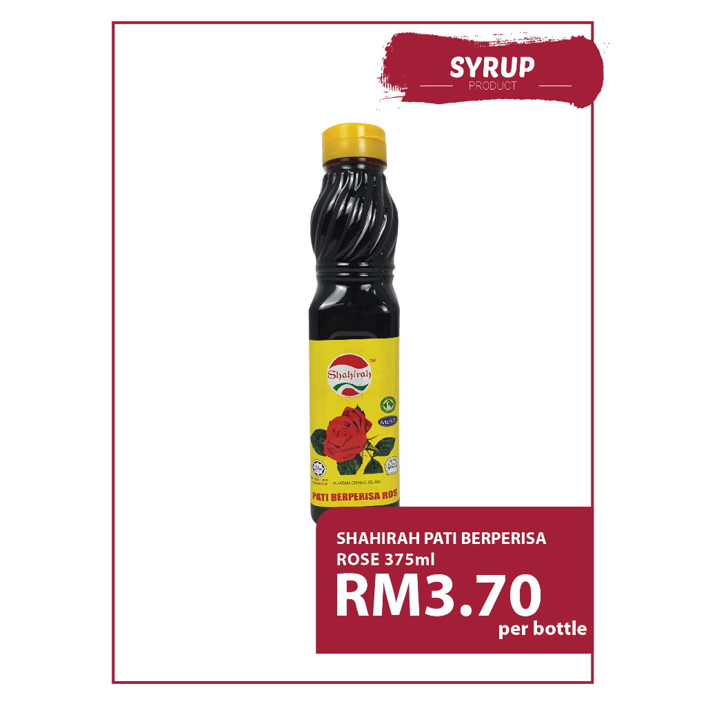 SHAHIRAH ROSE SYRUP 375ml Pati Berperisa Ros | Shopee Malaysia