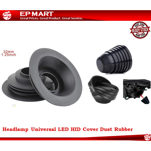 (1UNIT) Headlamp Universal Led HID Dust Rubber Cover Automobiles Car ...