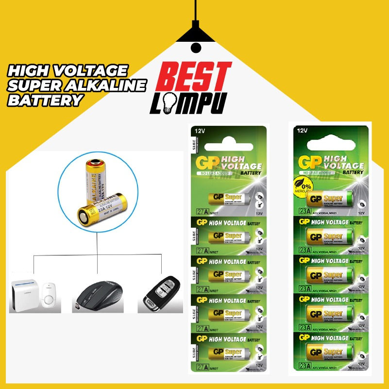 [GP] 27A & 23A High Voltage Super Alkaline Battery 12V 5pcs/card | Shopee Malaysia