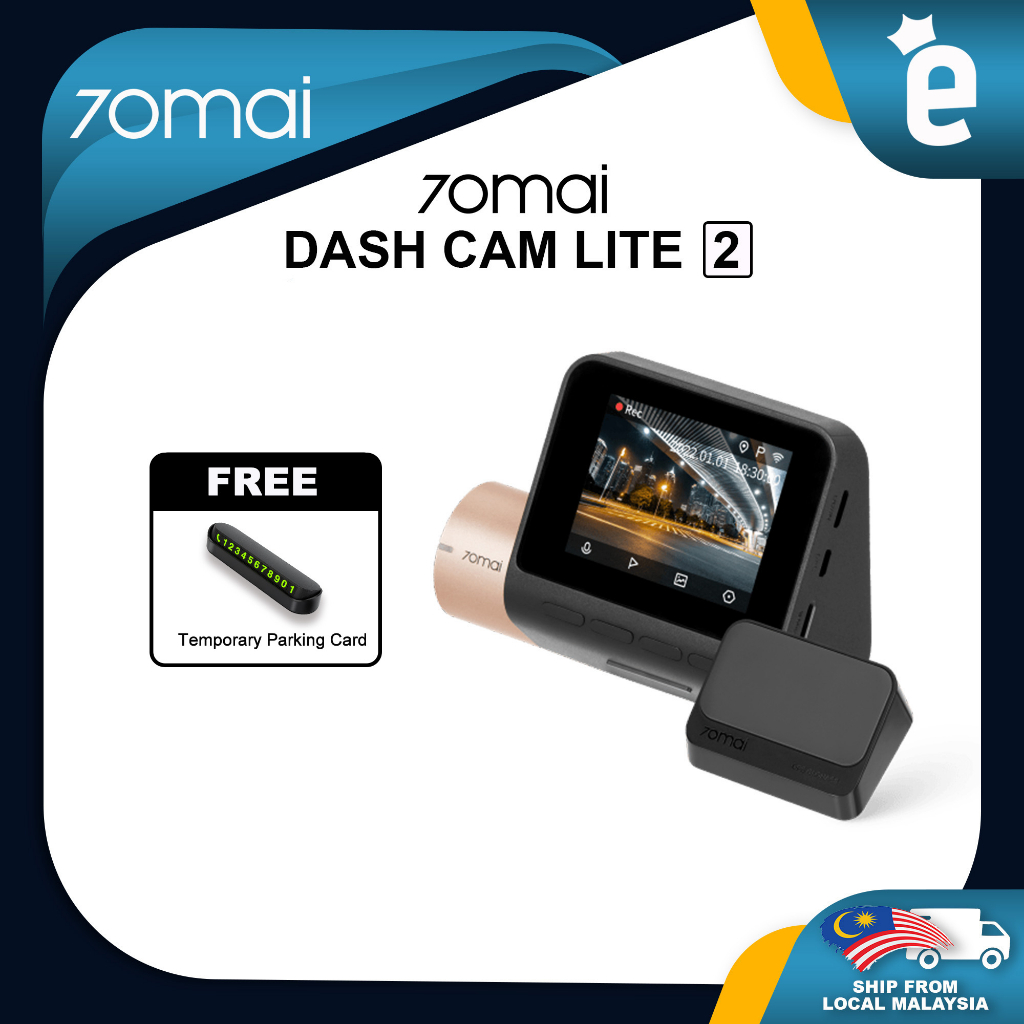 70Mai Dash Cam Lite 2 D10 | 1080P Resolution | 130° Wide-Angle | 2” LCD ...