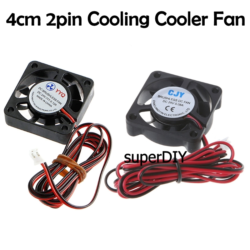 DC 12V 5v 4cm 2 pin Cooling Cooler Fan Mini Small fan CPU 3D Silent ...