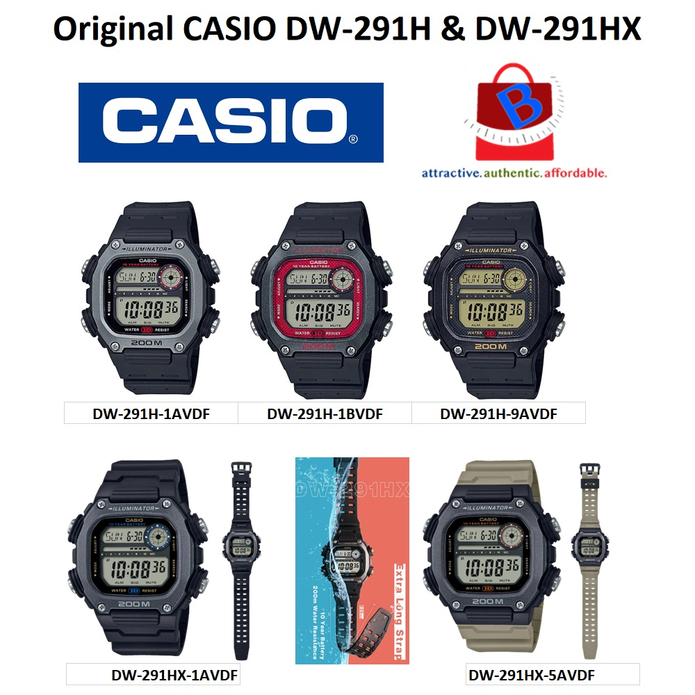 CASIO DW-291H DW-291HX Series Original & Genuine Men's Watch | Shopee ...