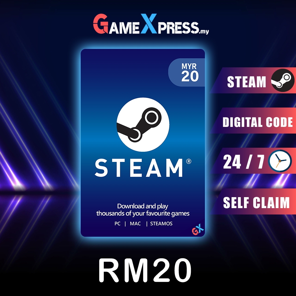 [24/7 Self Claim / Email] Steam Wallet RM20 Digital Prepaid Code [GameXpress] | Shopee Malaysia
