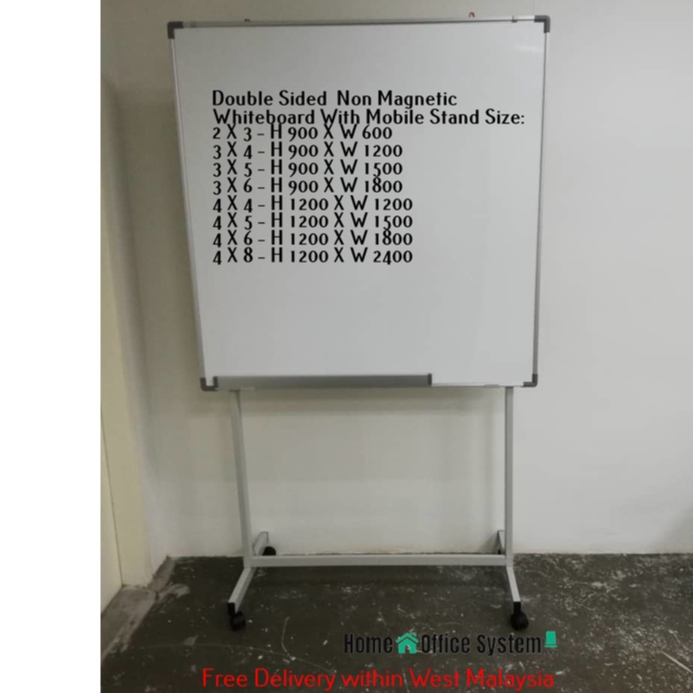 Single Sided Magnetic Whiteboard / Papan Putih/ White Board With Mobile ...