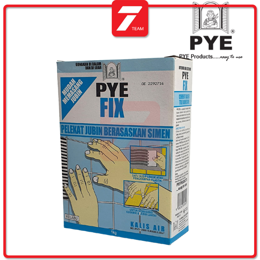 PYE Fix 1kg Cement Based Waterproof Tile Adhensive (Interior & Exterior ...