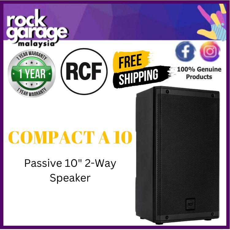 RCF COMPACT A10 Passive 10" 2-Way Speaker ( COMPACTA10 / COMPACT A-10 ...