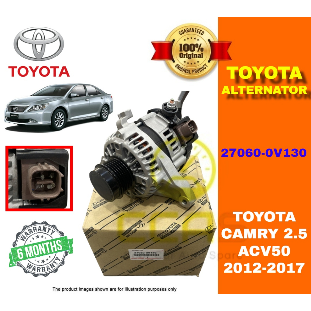 100% ORIGINAL TOYOTA CAMRY 2.5 ACV50 ALTERNATOR ( 27060-0V130 ...