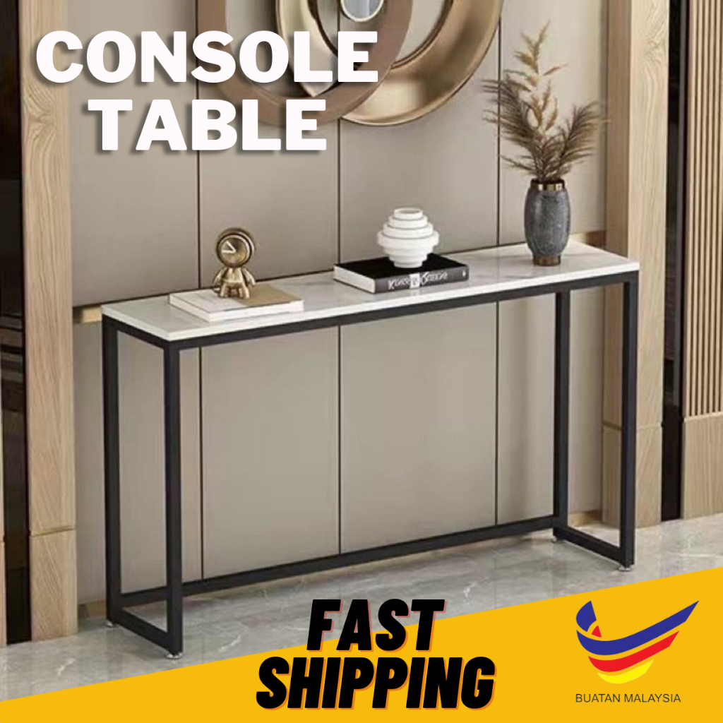 CONSOLE TABLE 4 FT meja console 4 kaki permukaan jenis marble, meja ...