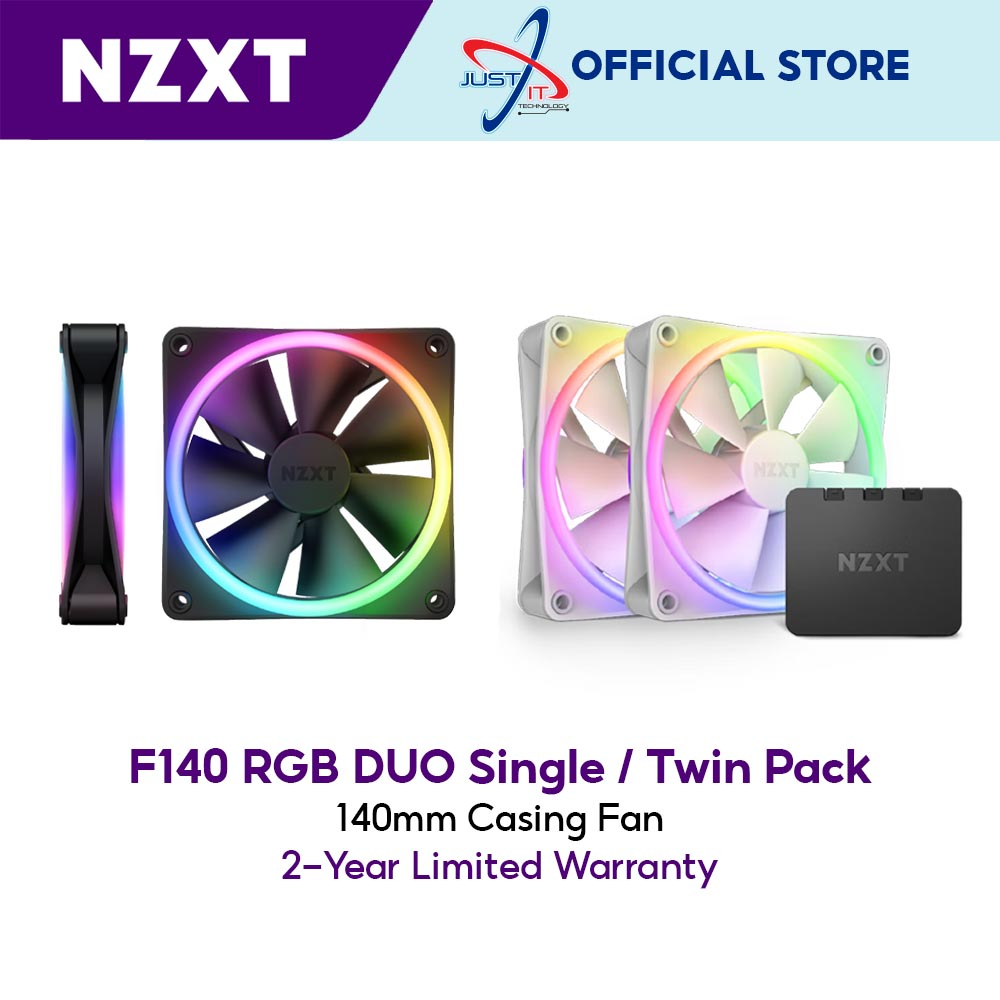 NZXT F140 RGB DUO SINGLE / TWIN PACK 140mm CASING FAN | Shopee Malaysia