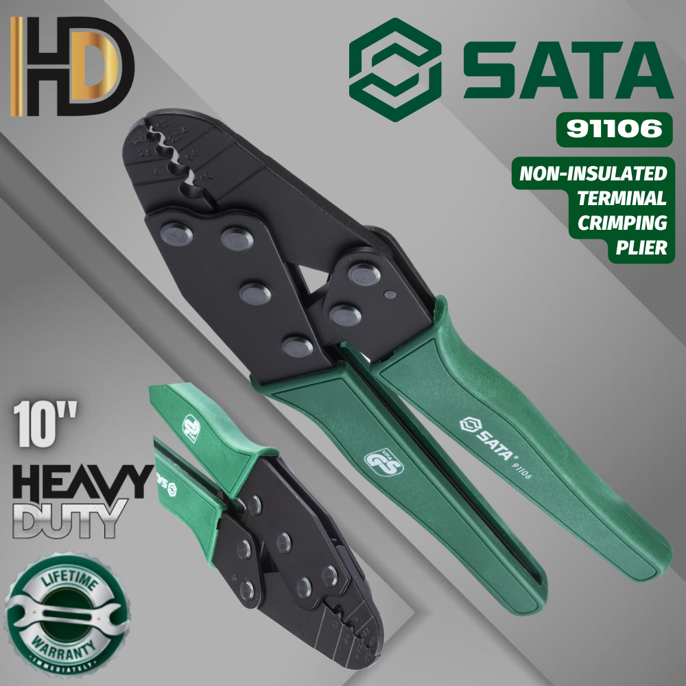 SATA 10" Crimping Pliers For Non Insulated Terminals / 91106 / Heavy ...