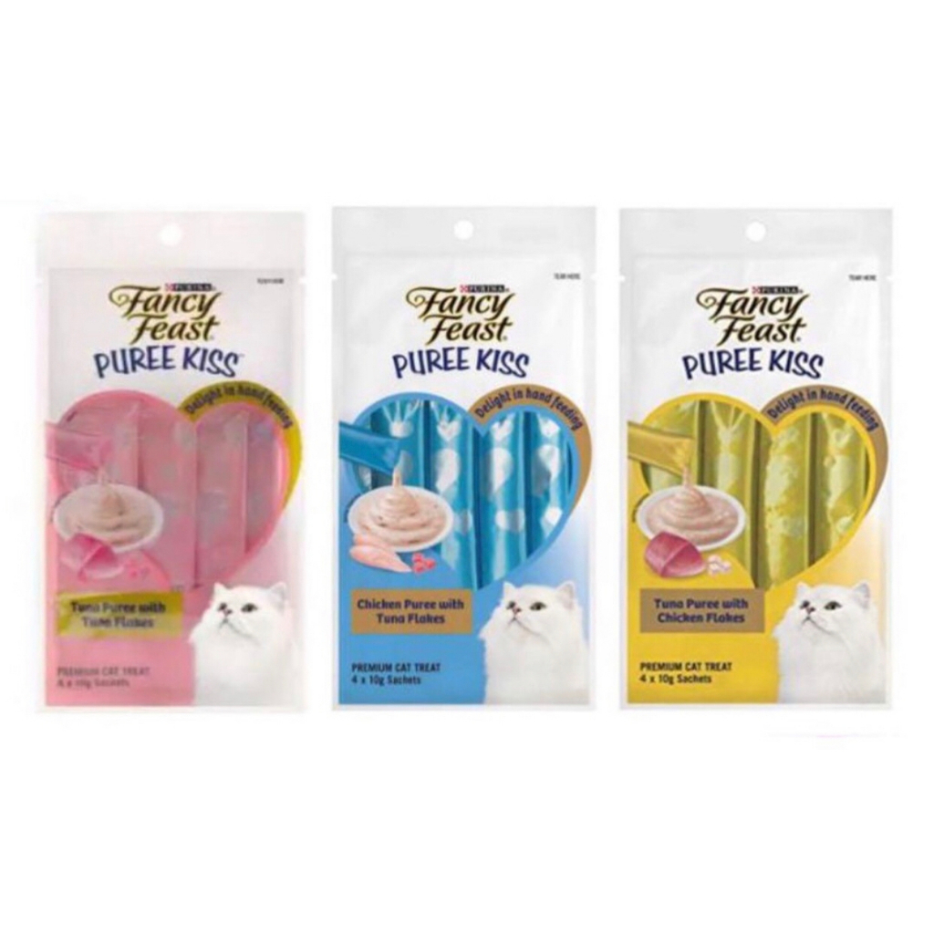 Purina Fancy Feast Puree Kiss (Naturals) Cat Treat 4x10g | Shopee Malaysia