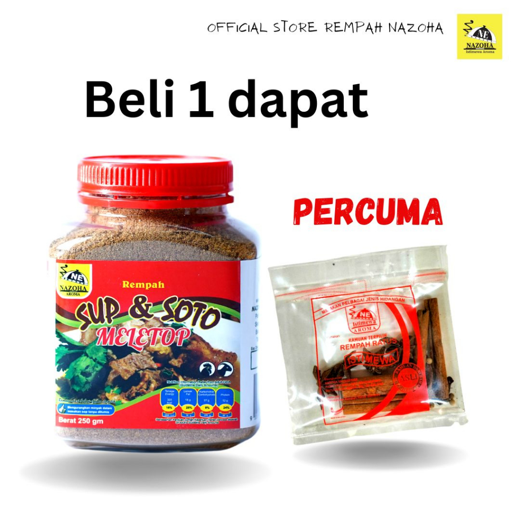 Rempah sup soto Nazoha /pek jimat | Shopee Malaysia