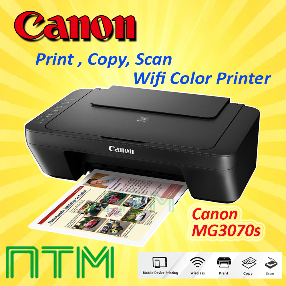 CANON MG3070S Compact All-In-One for Low-Cost Printing PRINTER MG3070 ...