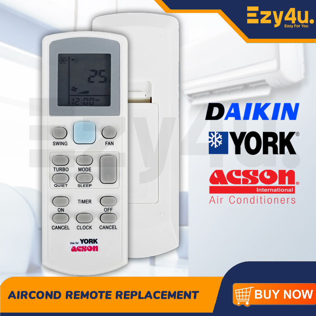 Daikin York Acson Air Cond Air Conditioner Remote control DGS01 ECGS01 ...