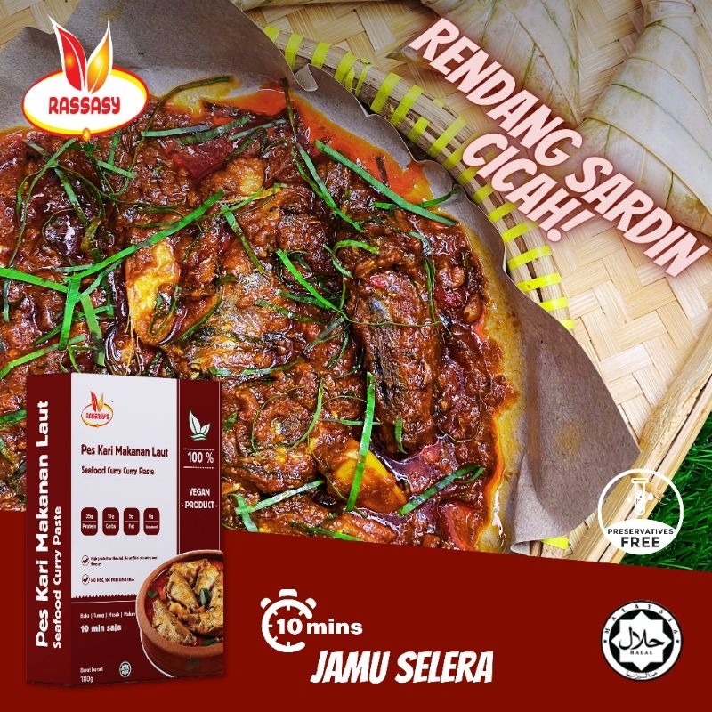RASSASY PRODUCT PES KARI MAKANAN LAUT / FISH CURRY PASTE | Shopee Malaysia