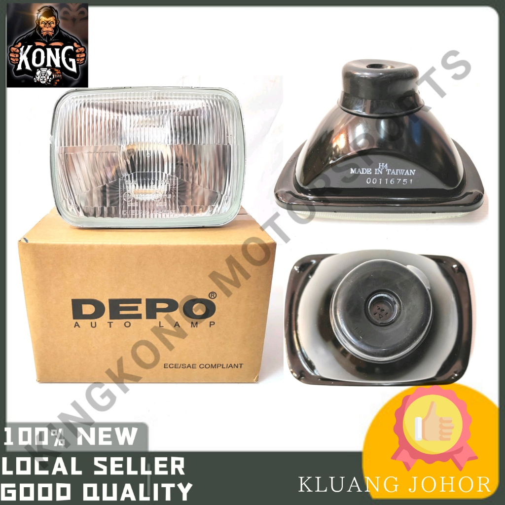 ORIGINAL DEPO 6052 H4 LINE DESIGN HEAD LAMP 5" X 7" UNIVERSAL LORRY CAR ...