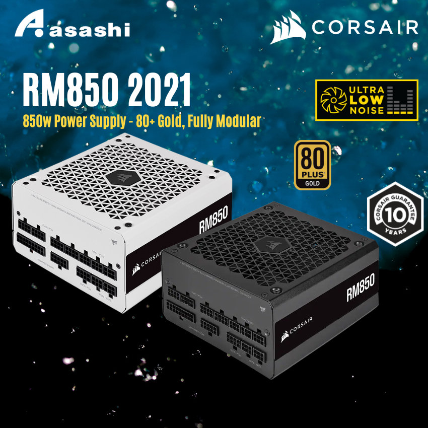 Corsair RM850 2021 850w Power Supply - 80+ Gold, Fully Modular, 10 ...