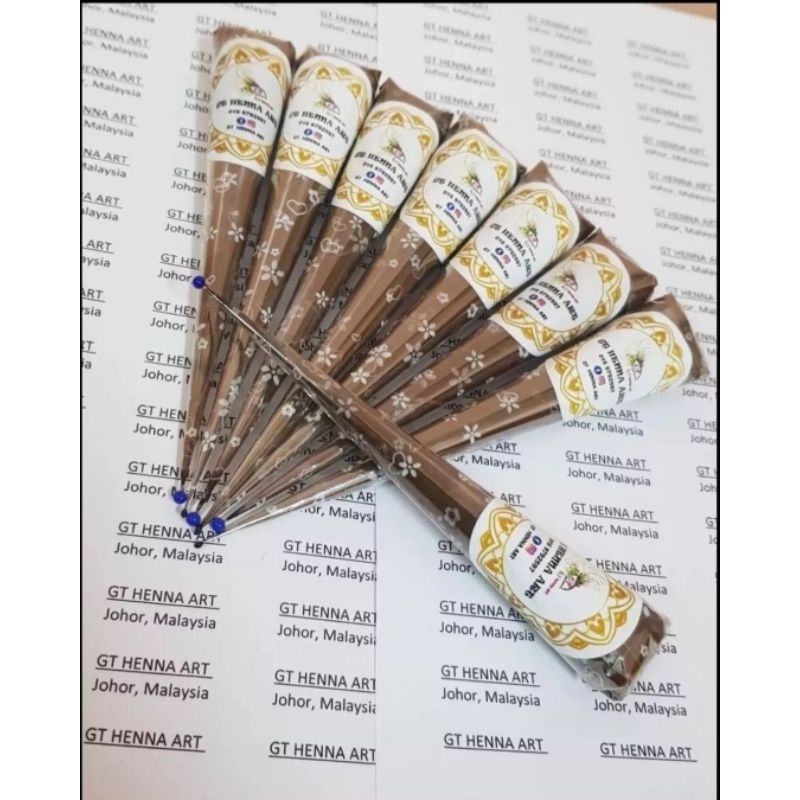 Natural henna cones, Inai Daun, Inai daun ukir | Shopee Malaysia