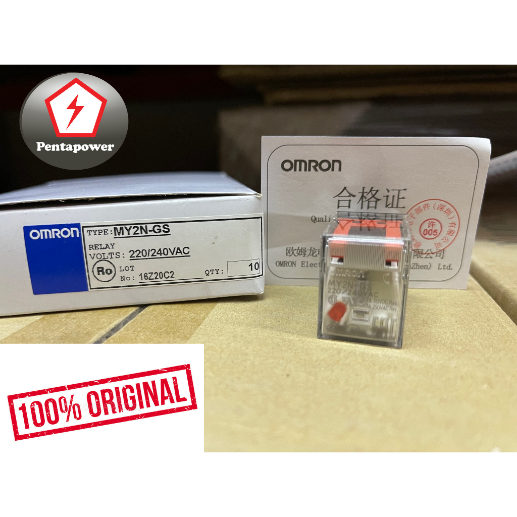 OMRON MY2N-GS RELAY MY2N 240VAC 8Pins with LED | Shopee Malaysia