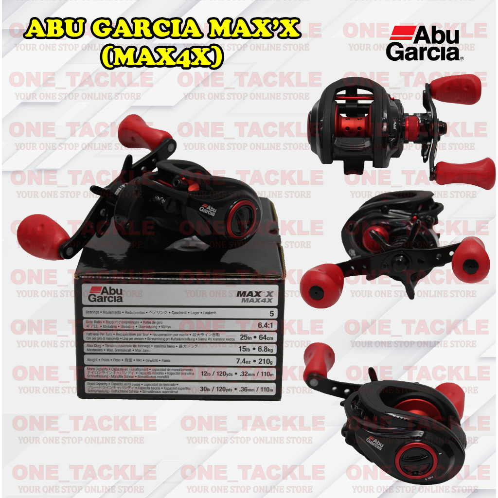 Abu garcia max'x max4x baitcasting reel ( right handle ) | Shopee Malaysia