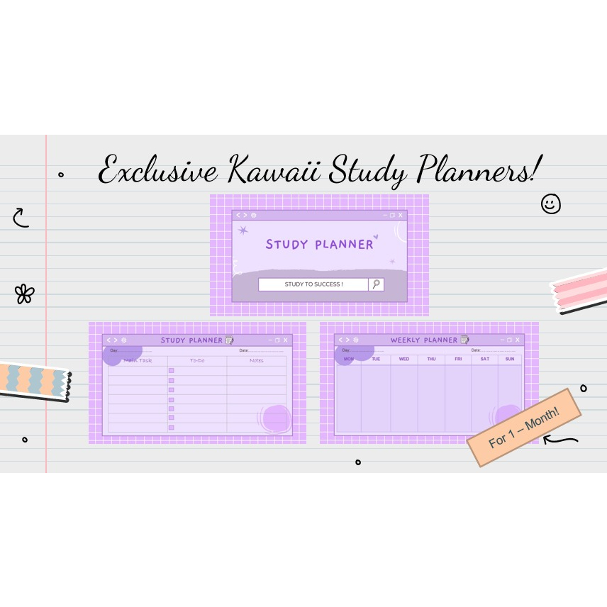 [PDF] KAWAII STUDY PLANNER | PRINTABLE PDF PLANNER | STUDY PLANNER ...