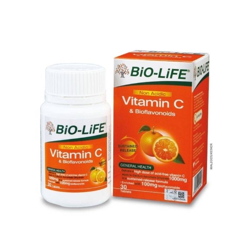 Bio Life Non Acidic Vit C 1000mg 30s | Shopee Malaysia