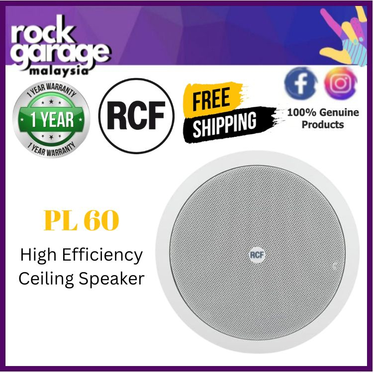 RCF PL 60 High Efficiency Ceiling Speaker ( PL60 / PL-60 ) | Shopee Malaysia