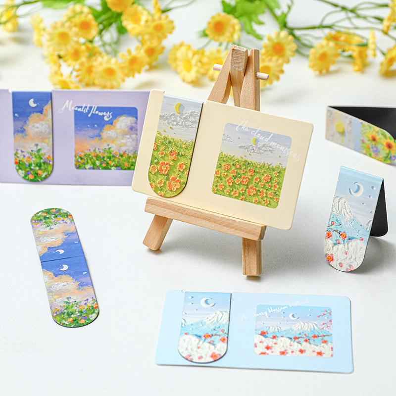 SS Magnetic Bookmark Cartoon Book Page Clip Double Sided Bookmarks ...
