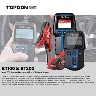 TOPDON BT100 Vehicle 12V Car Battery Tester (100-2000 CCA) | Shopee ...
