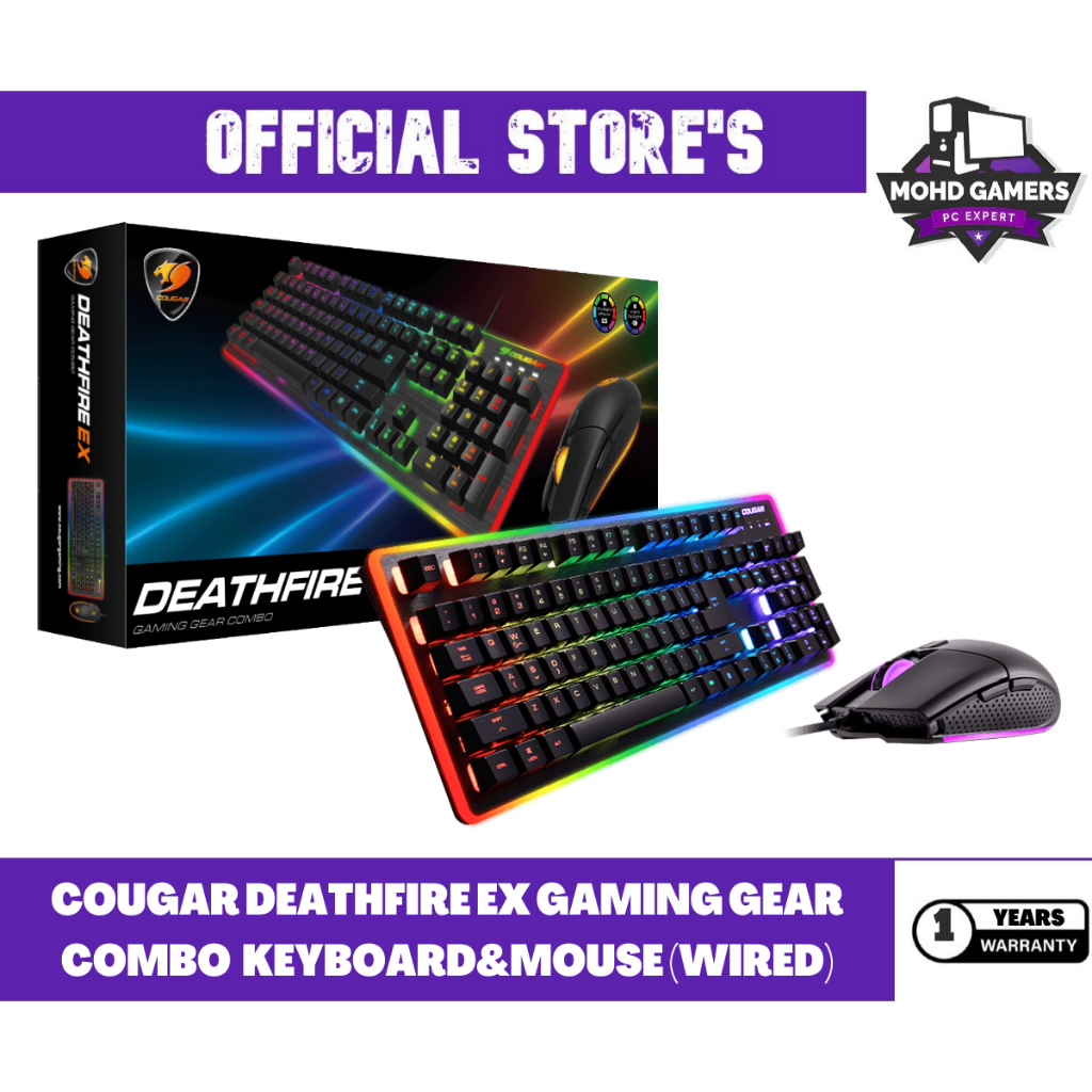 COUGAR DEATHFIRE EX GAMING GEAR COMBO KEYBOARD&MOUSE (WIRED) | Shopee ...
