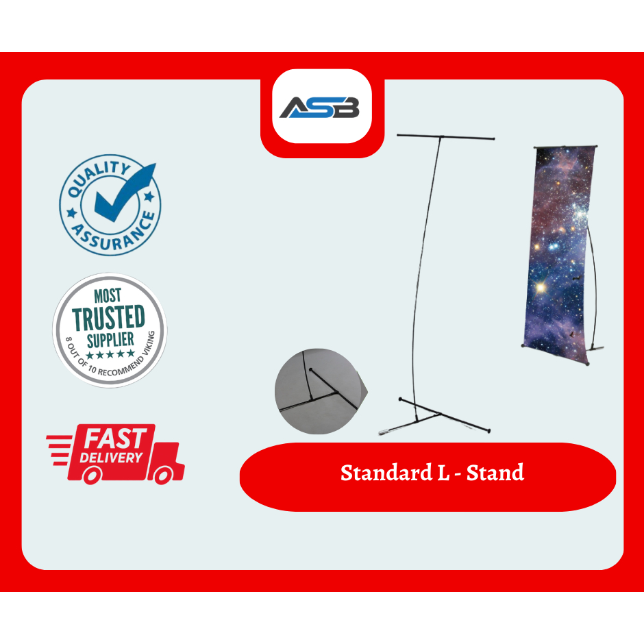 Standard L Stand, Banner Bunting stand L shape stand 60x160cm [L-S ...