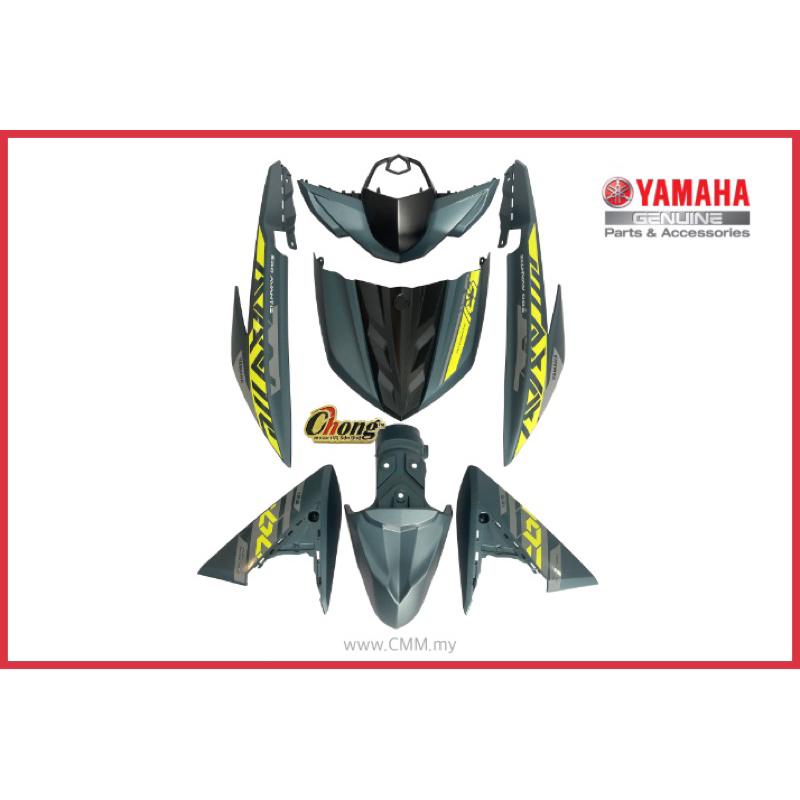 Yamaha Ego Avantiz V3 Body Cover Set & Sticker (Matt Green) Original ...