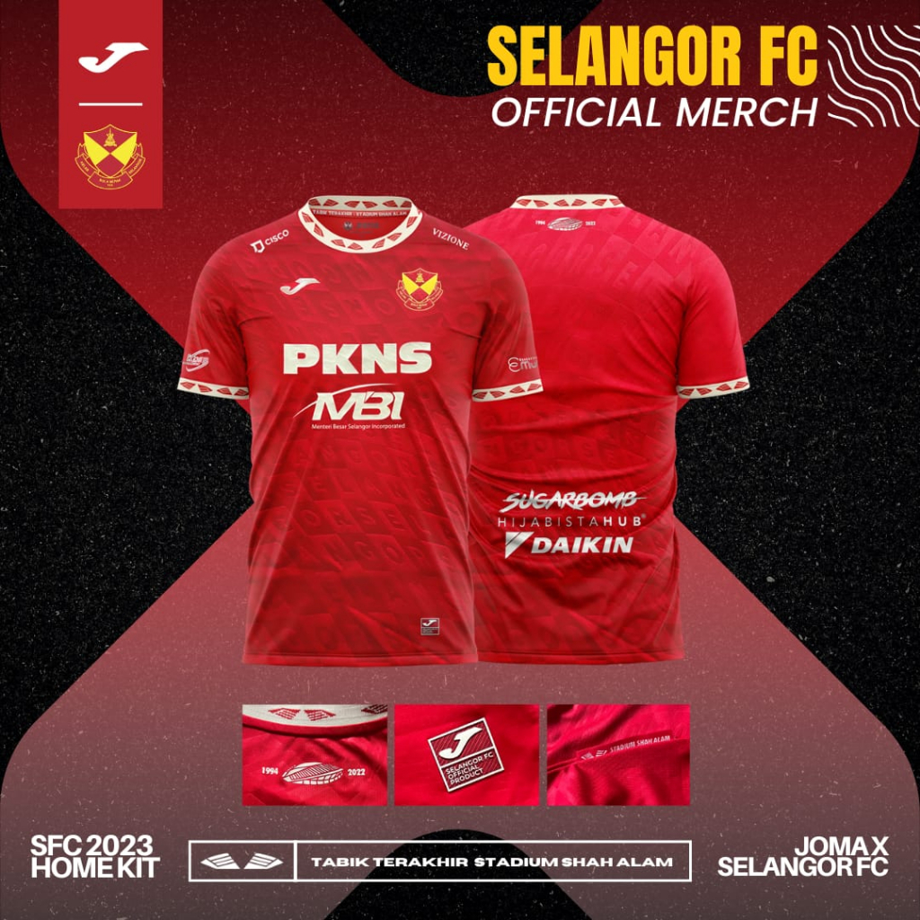 JERSEY SELANGOR FC HOME KIT 2023 (100% ORIGINAL PRODUCT, LOCAL SELLER ...