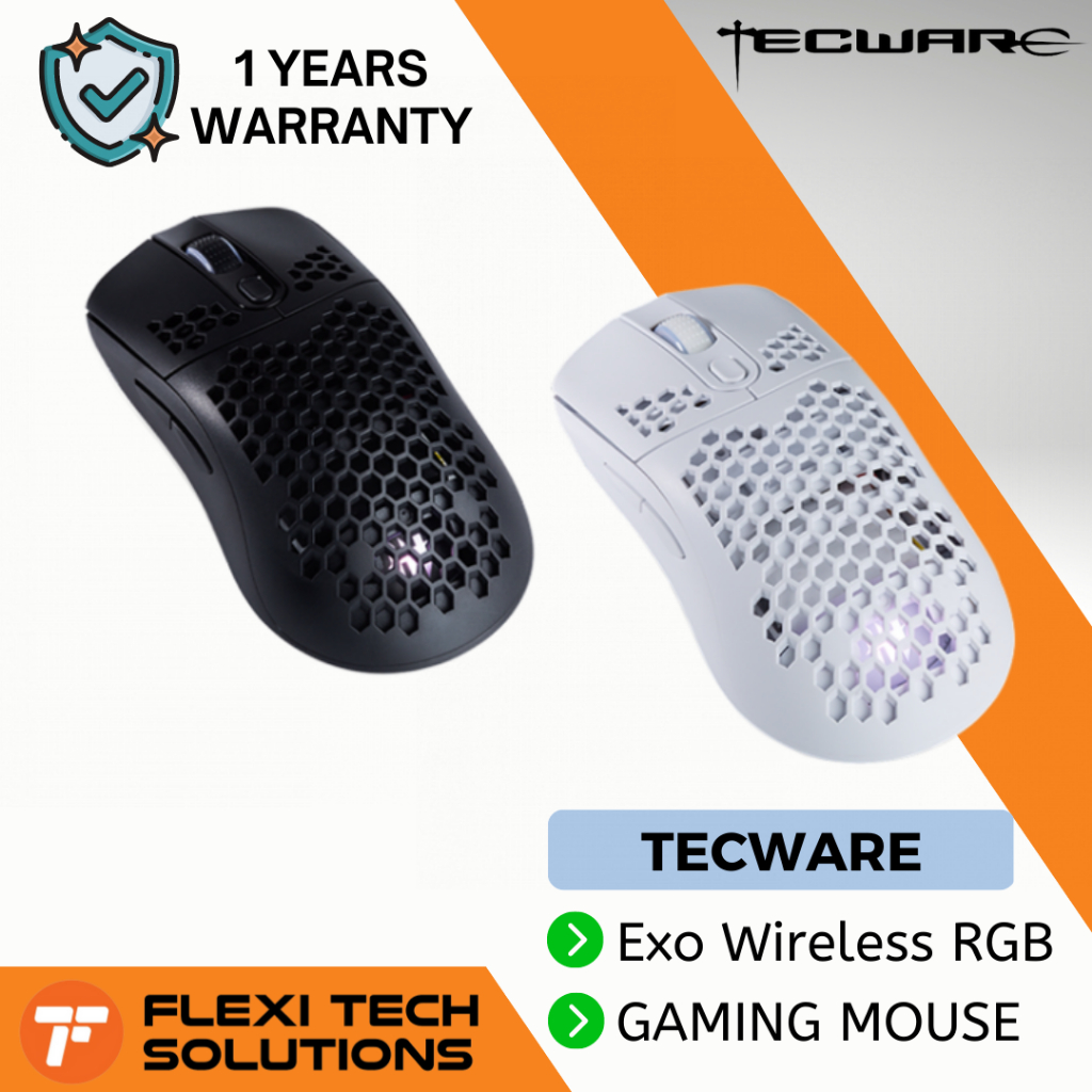 Flexi Tech TECWARE Exo Wireless RGB Lightweight Gaming Mouse 16000DPI ...