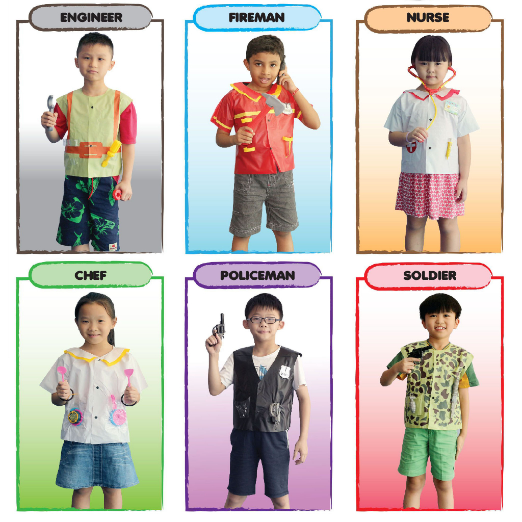 6 SETS CHILDREN'S OCCUPATION COSTUME SETS (6 TYPES) [READY STOCK] BAJU UNIFORM PEKERJAAN KANAK ...