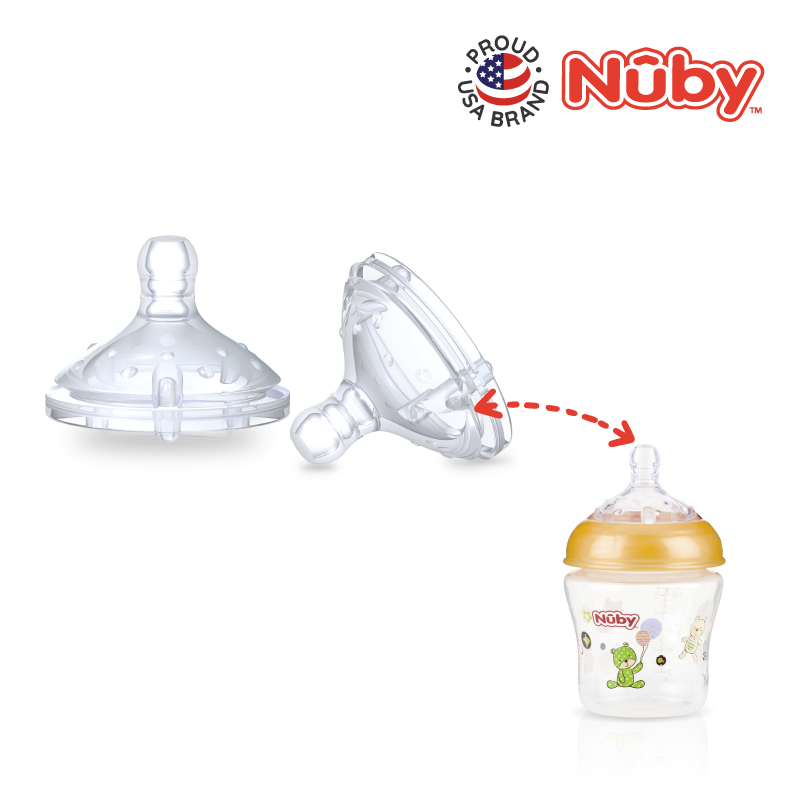 Nuby Natural Touch Silicone Replacement Nipples -Medium Flow (2pcs) | Shopee Malaysia