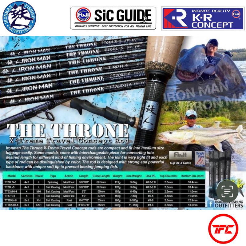 IRONMAN The Throne X-treme Travel Concept Baitcast & Spinning Fishing ...
