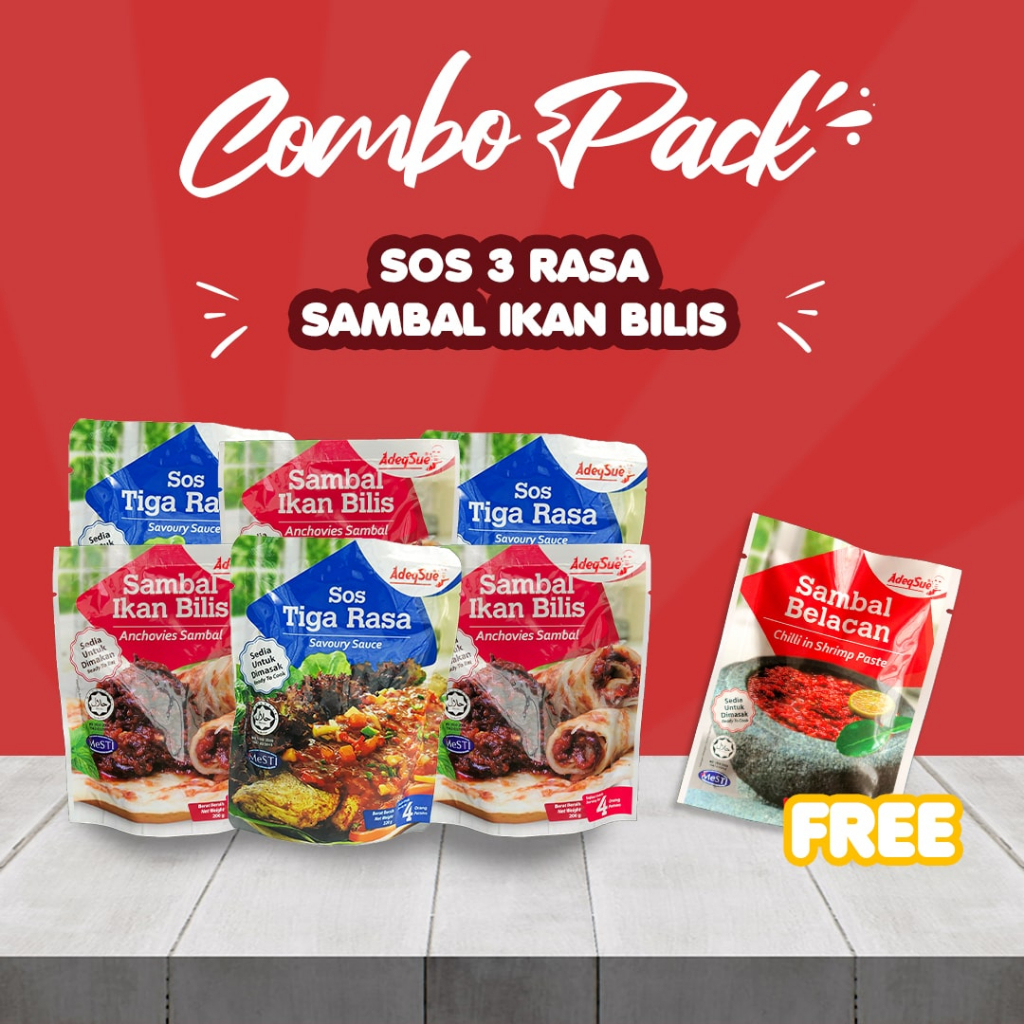 Combo Pack (Sos 3 Rasa, Sambal Ikan Bilis) | Shopee Malaysia