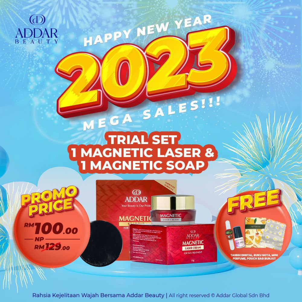 NEW YEAR MEGA SALE!!! TRIAL SET BUY 1 Magnetic Laser Cream 1 Sabun ...