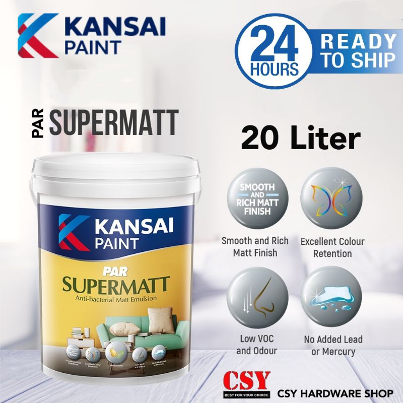 Kansai Par Supermatt 20Liter / Interior Paint Matt / Cat dinding Dalam ...