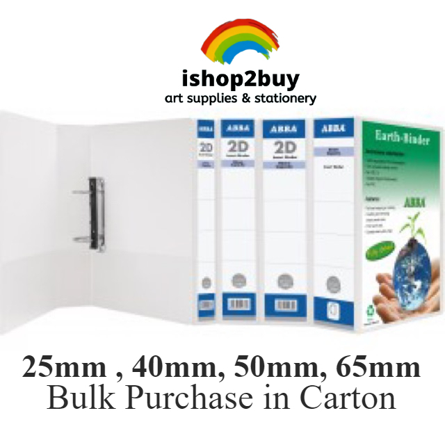 ABBA 2D Ring White File Insert Binder File Folder Waterproof PVC White ...