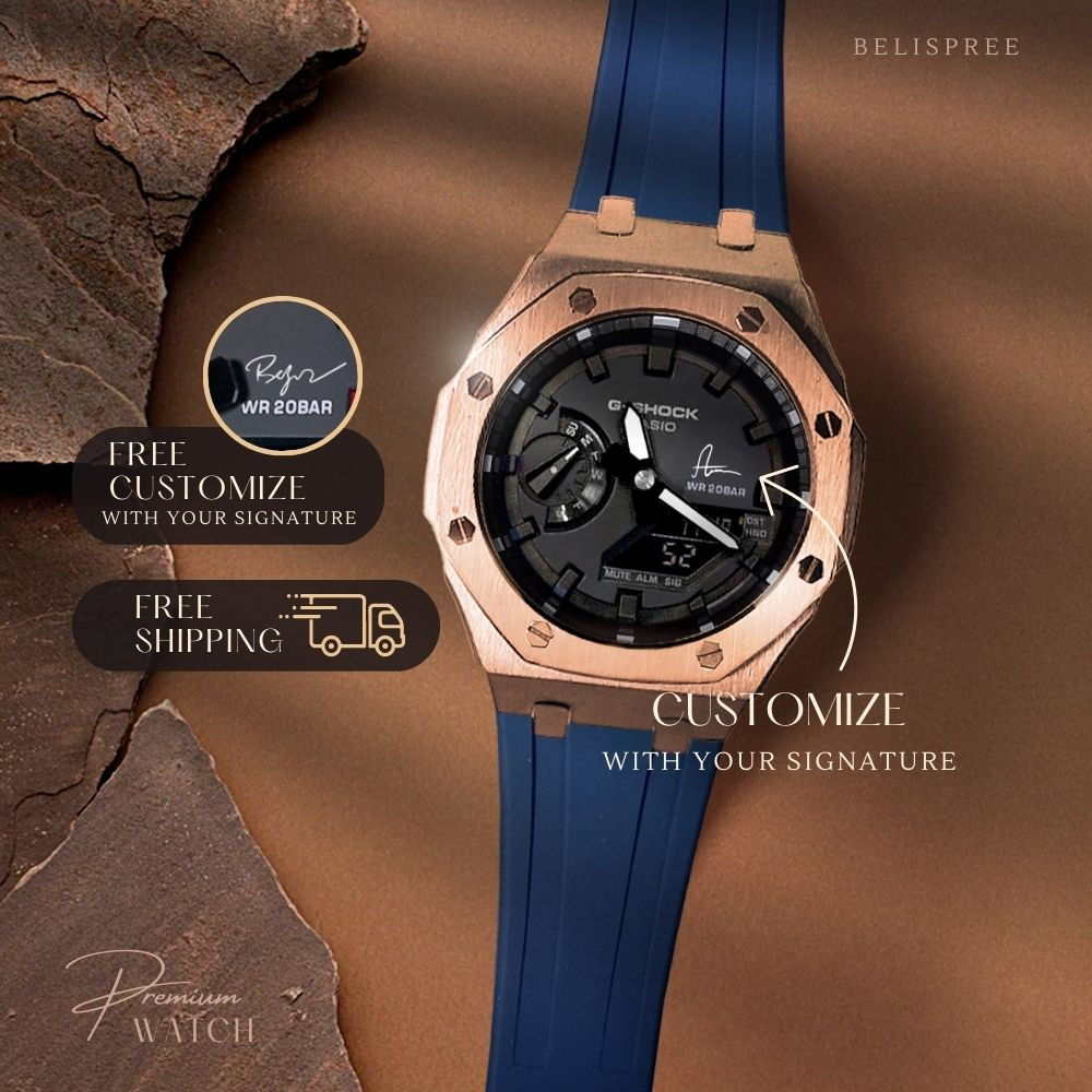 Casio G-Shock "CasiOak Custom" Analog Digital GA-2100 @TMJ Gold Black ...