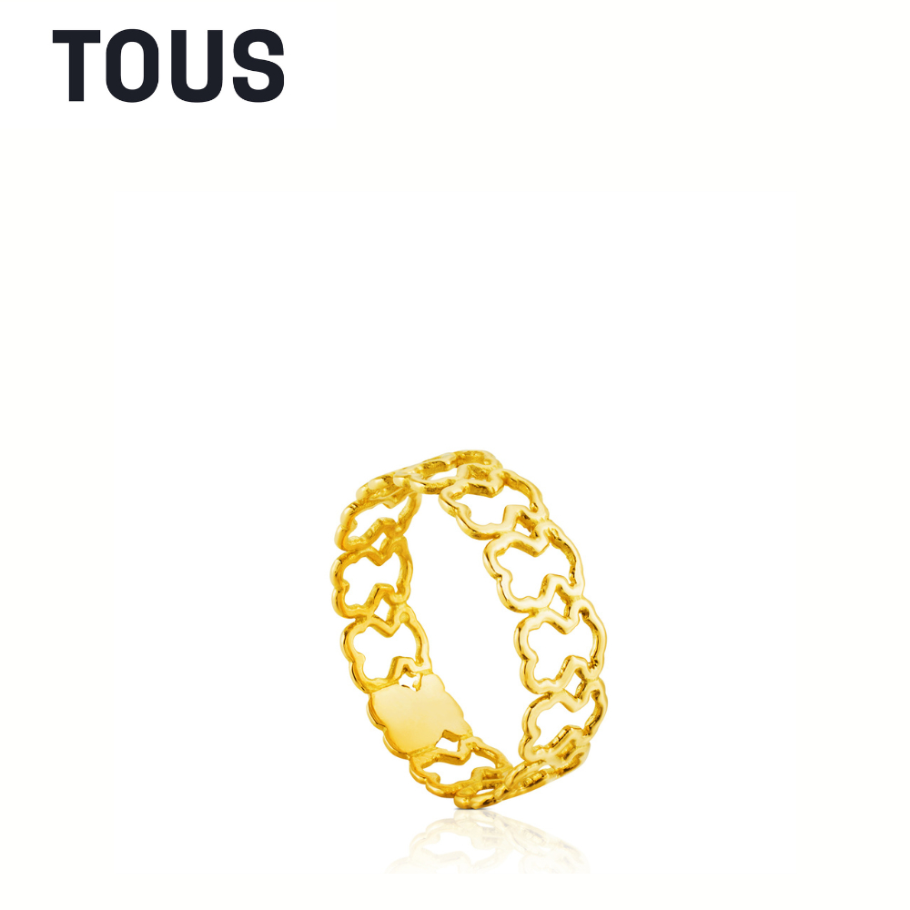 TOUS Silueta Gold Ring | Shopee Malaysia
