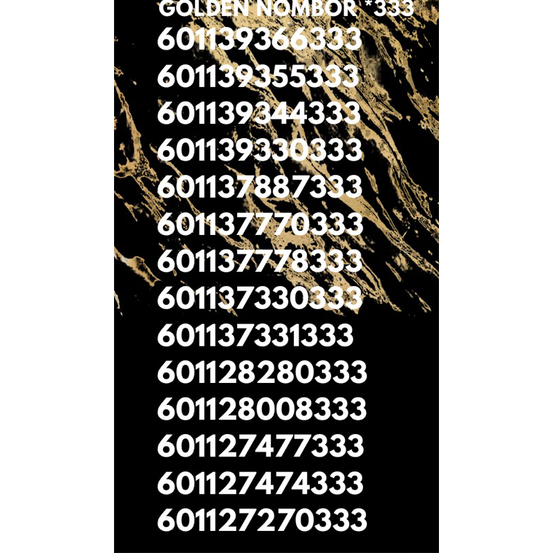 NUMBER VIP SPECIAL GOLDEN NUMBER ONG NUMBER MAHAL NUMBER | Shopee Malaysia