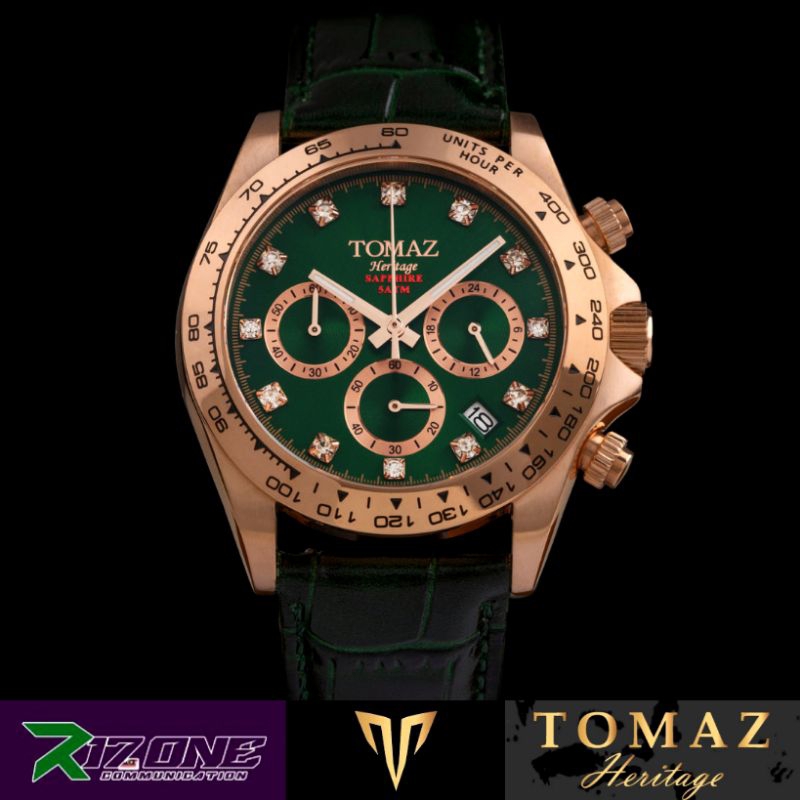 TOMAZ Watch - GR02-D12 [Green/Rosegold] Swarovski Dial / New / Original / Rare / Jam Tangan ...