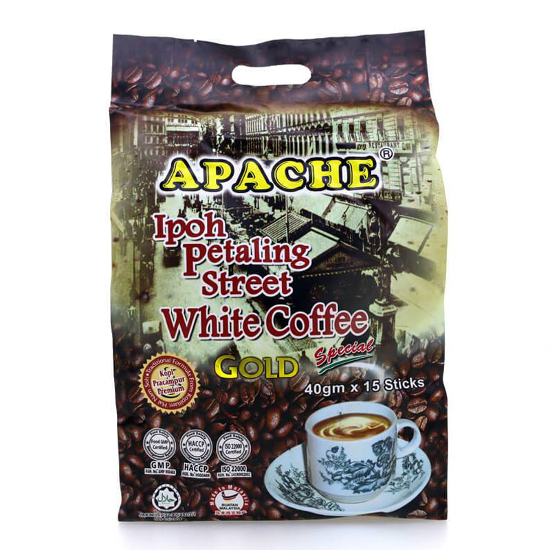 Apache Ipoh Premium 3 in 1 Instant Black White Coffee 15 Sticks x 40g ...