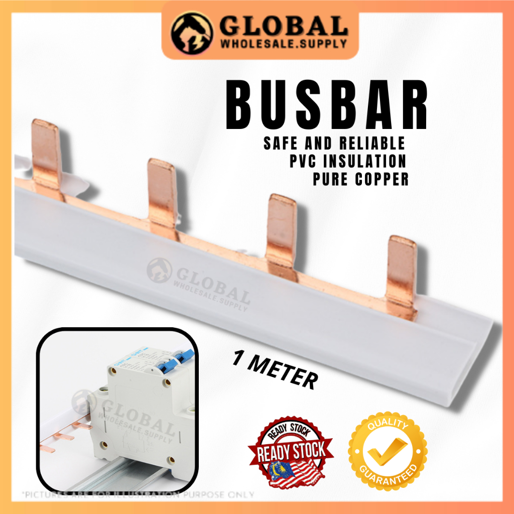 [READY STOCK] 1 Pole Full Copper PVC Insulated Mcb Bar/Mcb Busbar Single Phase/ Kegunaan DB BOX ...