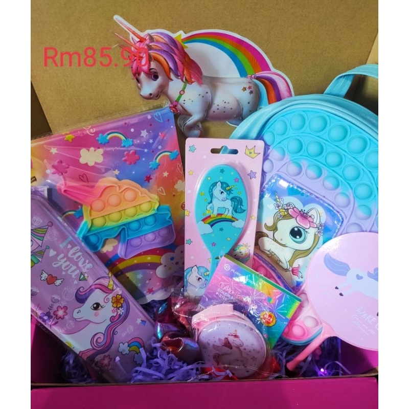 unicorn birthday surprise set box | Shopee Malaysia