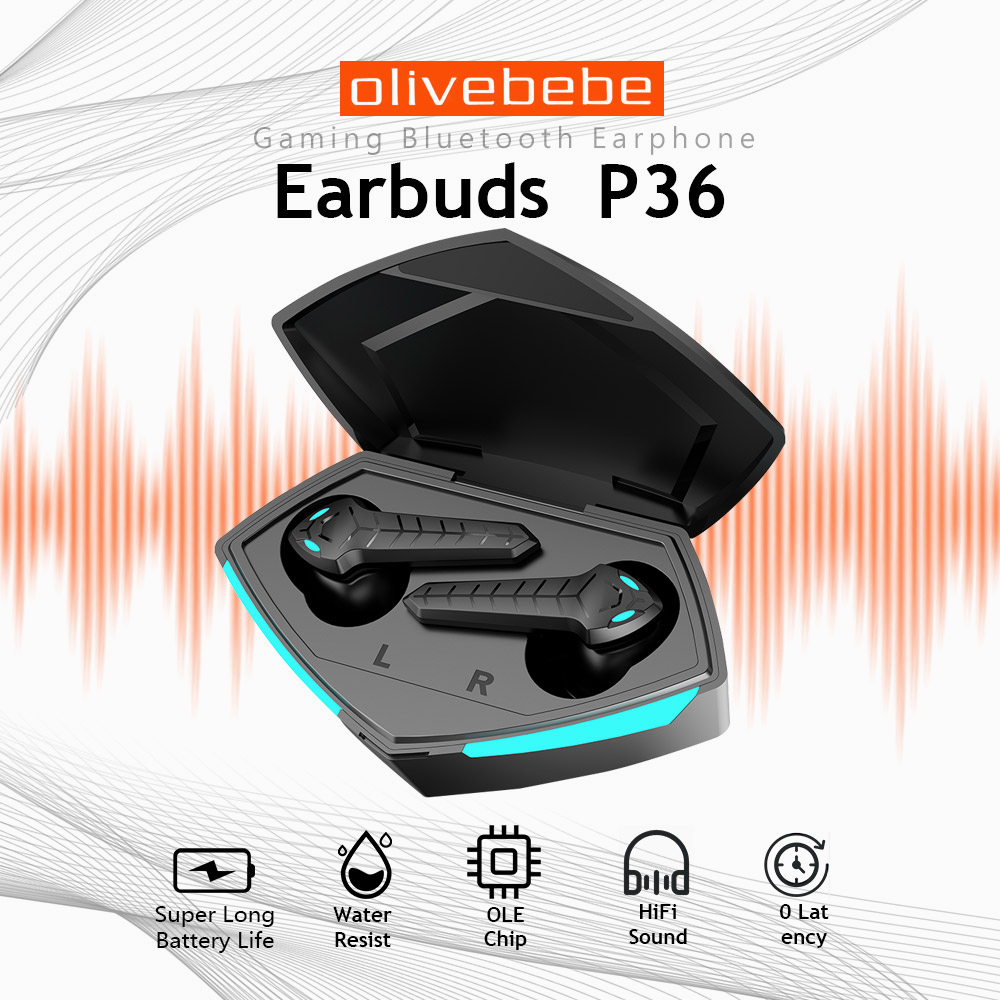 P36 Gamer Headset Tws Bluetooth 5 1 Stereo Gaming Wireless Earbuds Low